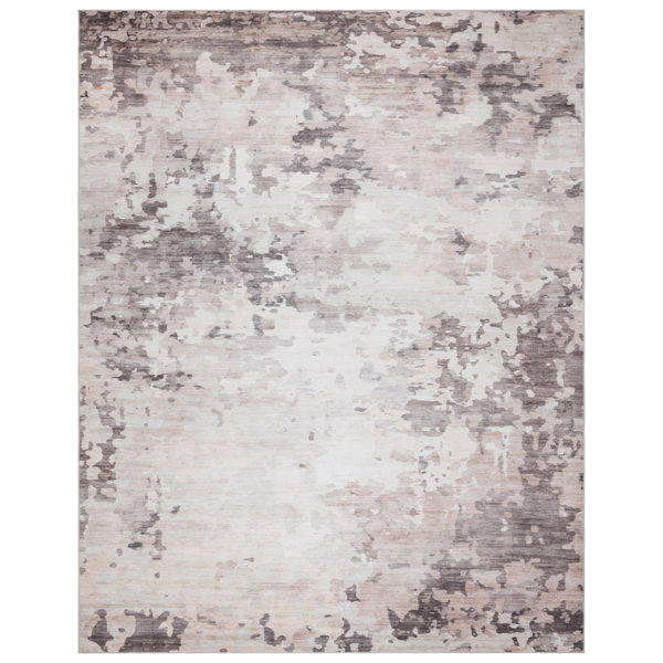 Bungalow Rose Rayna Kaori Beige Gray Ivory Modern Abstract Industrial ...